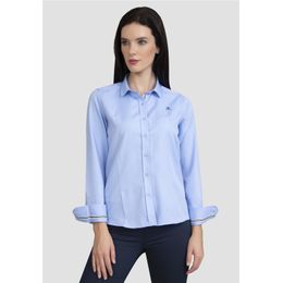Damen Klassische Bluse "Lolas", blau, Gr. S, SIR RAYMOND TAILOR, unifarben, 100% Baumwolle, Blusen, mit kleiner Marken-Stickerei