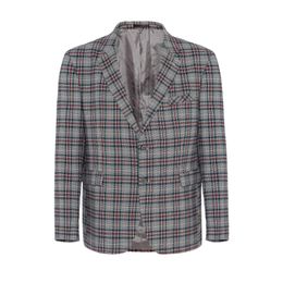 Daniel Hills Blazer Herren Gr&ouml;&szlig;e 62 grau / petrol / dunkelrot