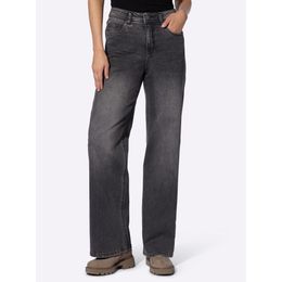 Heine Damen Bequeme Jeans, blau, Gr. 42, unifarben, 95% Baumwolle, 3% Polyester, 2% Elasthan, Jeans