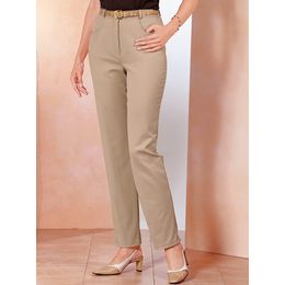 Classic Basics Damen Bequeme Jeans, braun, Gr. 48, unifarben, 97% Baumwolle, 3% Elasthan, Jeans