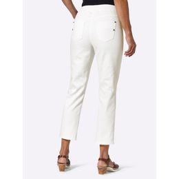 Inspirationen Damen 7/8-Jeans, wei&szlig;, Gr. 42, unifarben, 76% Baumwolle, 22% Polyester, 2% Elasthan, Jeans