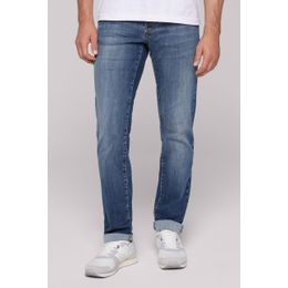 CAMP DAVID Herren Slim-fit-Jeans, blau, Gr. 38, Abriebeffekte, Material: 81% Baumwolle, 17% Polyester, 2% Elasthan, Zusatz: Enth&auml;lt nichttextile