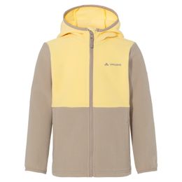 Vaude Kinder Kapuzenfleecejacke "KIDS PULEX HOODED JACKET II", beige, Gr. 134, Fleece, Obermaterial: 100% Polyester, Jacken, mit Rei&szlig;verschluss und