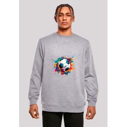 F4NT4STIC Herren Sweatshirt "Bunte Fu&szlig;ball Grafik", grau, Gr. XXL, Obermaterial: 50% Baumwolle, 50% Polyester, Sweatshirts, Premium Qualit&auml;t