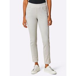 Ascari Damen Schlupfjeans, grau, Gr. 20, unifarben, 54% Baumwolle, 37% Lyocell, 6% Elastomultiester, 3% Elasthan, Jeans
