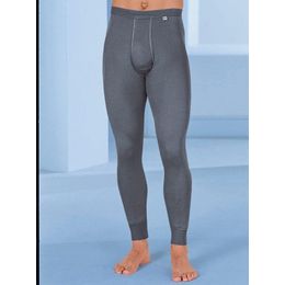 Kumpf Herren Lange Unterhose, Gr. 7, grau, 100% Baumwolle, Unterhosen