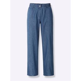 Casual Looks Damen 7/8-Jeans, blau, Gr. 42, unifarben, 100% Baumwolle, Jeans
