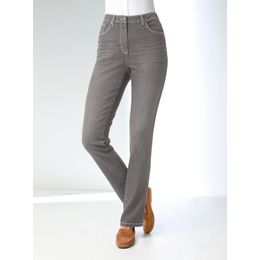 Classic Basics Damen Bequeme Jeans, grau, Gr. 23, unifarben, 81% Baumwolle, 17% Polyester, 2% Elasthan, Jeans