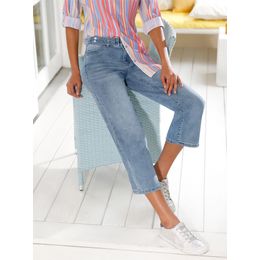 Casual Looks Damen 7/8-Jeans, blau, Gr. 19, unifarben, 78% Baumwolle, 20% Polyester, 2% Elasthan, Jeans