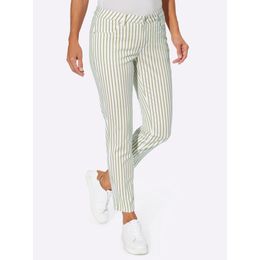 Casual Looks Damen Bequeme Jeans, gr&uuml;n, Gr. 19, gemustert, mehrfarbig, 97% Baumwolle, 3% Elasthan, Jeans