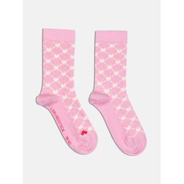 LIEBLINGSST&Uuml;CK LIEBLINGSST&Uuml;CK Damen Langsocken "Lovely Socks "AudreyEP" aus Baumwollmix", Gr. 39315, rose, Baumwolle, Elasthan, Polyamid, Socken, mit Baumwoll-Anteil