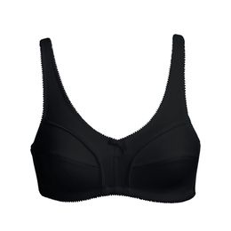 Viania Damen Soft-BH, Gr. 80, schwarz, 100% Baumwolle, BHs