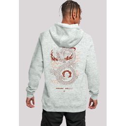 F4NT4STIC Herren Kapuzenpullover "Dragon fire", grau, Gr. XS, Obermaterial: 65% Baumwolle, 35% Polyester, Pullover, Print