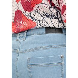 sheego Damen Bootcut-Jeans, blau, Gr. 52, unifarben, 98% Baumwolle, 2% Elasthan, Jeans