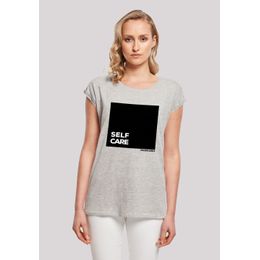 F4NT4STIC Damen T-Shirt "SELF CARE SHORT SLEEVE TEE", grau, Gr. XS, Obermaterial: 100% Baumwolle, Shirts, Print