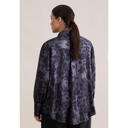 Seidensticker Damen Klassische Bluse "Schwarze Rose", grau, Gr. 52, gemustert, 100% Viskose, Blusen, 1/1 Druck