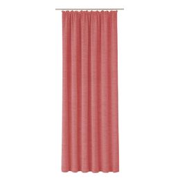Vorhang WIRTH, B:172cm H:200cm, rosa, Chenille, Polyacryl, Wohnzimmer, Gardinen, "Trondheim B", nach Ma&szlig;