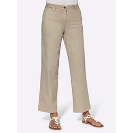 Inspirationen Damen 7/8-Jeans, beige, Gr. 21, unifarben, 96% Baumwolle, 4% Elasthan, Jeans