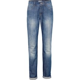 Heine Damen R&ouml;hrenjeans, blau, Gr. 34, unifarben, 95% Baumwolle, 3% Polyester, 2% Elasthan, Miedereinsatz:15% Elasthan, 85% Polyamid, Jeans