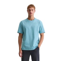 Marc O'Polo T-Shirt MARC O'POLO "aus schwerem Bio-Baumwoll-Jersey", Jungen, Gr. L, blau dawn, Obermaterial: 100% Baumwolle, unifarben, relaxed fit, Rundhals, Shirts T-Shirt