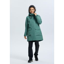 Icepeak Damen Funktionsparka "Icepeak ALPENA", gr&uuml;n, Gr. 42, Obermaterial: 100% Polyester, Jacken, wasserdicht, winddicht, atmungsaktiv