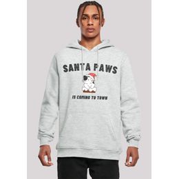 F4NT4STIC Herren Kapuzenpullover "Santa Paws Christmas Cat", grau, Gr. XL, Obermaterial: 65% Baumwolle, 35% Polyester, Pullover, Premium Qualit&auml;t,