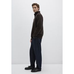 Mavi Herren Troyer "HALF ZIP SWEATER", braun, Gr. S, unifarben, Feinstrick, 42% Acryl, 32% Polyamid, 24% Wolle, 2% Elastan, Pullover, Premium