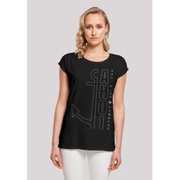 F4NT4STIC Damen T-Shirt "Ahoi Anker Outlines Knut & Jan Hamburg", schwarz, Gr. M, Obermaterial: 100% Baumwolle, Shirts, Print