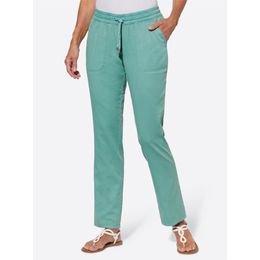Classic Basics Damen Schlupfjeans, gr&uuml;n, Gr. 25, unifarben, 100% Baumwolle, Jeans