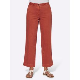 Inspirationen Damen 7/8-Jeans, rot, Gr. 50, unifarben, 96% Baumwolle, 4% Elasthan, Jeans