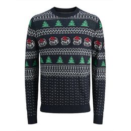 Jack & Jones JACK & JONES Pullover 'XMAS ANDREW' Herren Gr&ouml;&szlig;e XS nachtblau / gr&uuml;n / dunkelrot / wei&szlig;