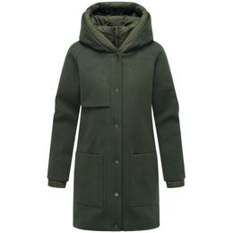 Navahoo Damen Kurzmantel "Flauschwunder 14", gr&uuml;n, Gr. XXXL, Obermaterial: 90% Polyacryl, 8% Viskose, 2% Elasthan. Obermaterial 2: 100% Polyester.
