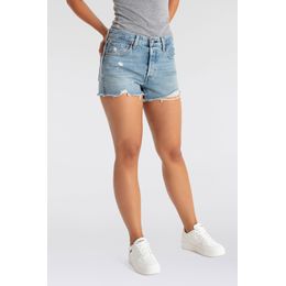 Levi's LEVI'S Damen Shorts "501 ORIGINAL SHORT", blau, Gr. 32, Web, Obermaterial: 100% Baumwolle, Hosen, Sommerhose 501 Collection