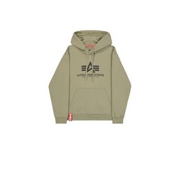 Herren Hoodie "Basic Hoodie BL", gr&uuml;n, Gr. M, Alpha Industries, Obermaterial: 80% Baumwolle, 20% Polyester, Sweatshirts