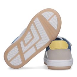 Tommy Hilfiger M&auml;dchen Sneaker, Gr. 28, wei&szlig;, Lederimitat, Schuhe, Jungenschuh, Skaterschuh, Klettschuh im Retro Look