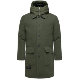 STONE HARBOUR Herren Trenchcoat "Thiagoo XX"olivgr&uuml;n, Gr. XL, Obermaterial 1: 95% Polyester, 3% Viskose, 2% Elasthan; Obermaterial 2: 100% Polyester;
