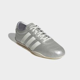 Damen Sneaker "GRAND COURT LO", adidas Sportswear, Gr. 41silber metallic, sanftes wei&szlig;, ftwr wei&szlig;, Leder, Synthetik, Schuhe, Design auf den Spuren