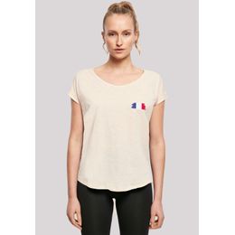 F4NT4STIC Damen T-Shirt "France Frankreich Flagge Fahne", beige, Gr. XS, Obermaterial: 100% Baumwolle, Shirts, Print
