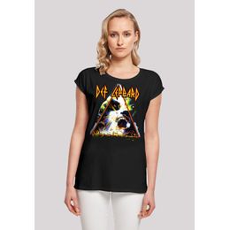 F4NT4STIC Damen T-Shirt "Def Leppard Hysteria", schwarz, Gr. XS, Obermaterial: 100% Baumwolle, Shirts, Premium Qualit&auml;t