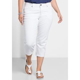 sheego Damen 5-Pocket-Jeans, wei&szlig;, Gr. 54, unifarben, 98% Baumwolle, 2% Elasthan, Jeans