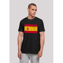 F4NT4STIC Damen T-Shirt "Spanien Flagge Spain distressed", schwarz, Gr. M, Obermaterial: 100% Baumwolle, Shirts, Print