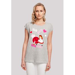 F4NT4STIC Damen T-Shirt "Alice im Wunderland Tick Tock", grau, Gr. S, Obermaterial: 100% Baumwolle, Shirts, Retro, Heroes of Childhood, TV Serie