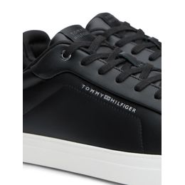 Tommy Hilfiger Herren Sneaker "ICON COURT LIGHT PREMIUM", Gr. 43schwarz, Leder, Lederimitat, Schuhe, Schn&uuml;rschuh, Freizeitschuh, Halbschuh mit