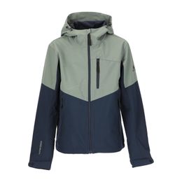 WHISTLER Jungen Softshelljacke "Rodney", blau, Gr. 164, mehrfarbig, 100% Polyester, Jacken, mit wasserdichter Membran