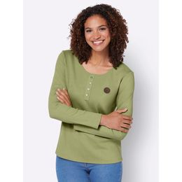 Casual Looks Damen T-Shirt "Shirt", gr&uuml;n, Gr. 42, unifarben, 95% Baumwolle, 5% Elasthan, Shirts