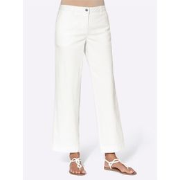 Inspirationen Damen 7/8-Jeans, wei&szlig;, Gr. 22, unifarben, 96% Baumwolle, 4% Elasthan, Jeans