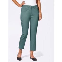 Inspirationen Damen 7/8-Jeans, gr&uuml;n, Gr. 22, unifarben, 97% Baumwolle, 3% Elasthan, Jeans