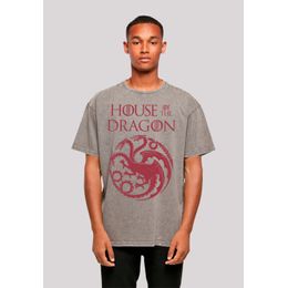 F4NT4STIC Herren T-Shirt "House Of The Dragon Targaryen Crest Logo", grau, Gr. M, Obermaterial: 100% Baumwolle, Shirts, Premium Qualit&auml;t