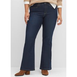 sheego Damen Bequeme Jeans, blau, Gr. 80, unifarben, 98% Baumwolle, 2% Elasthan, Jeans