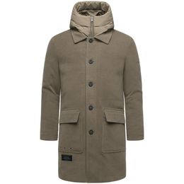 STONE HARBOUR Herren Trenchcoat "Thiagoo XX"braun, Gr. S, Obermaterial 1: 95% Polyester, 3% Viskose, 2% Elasthan; Obermaterial 2: 100% Polyester;
